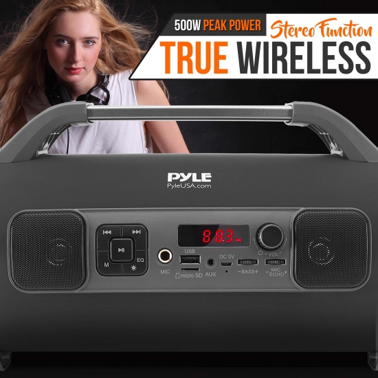 Pyle - CA-PBMKRG155 - Home and Office - Portable Speakers - Boom Boxes ...