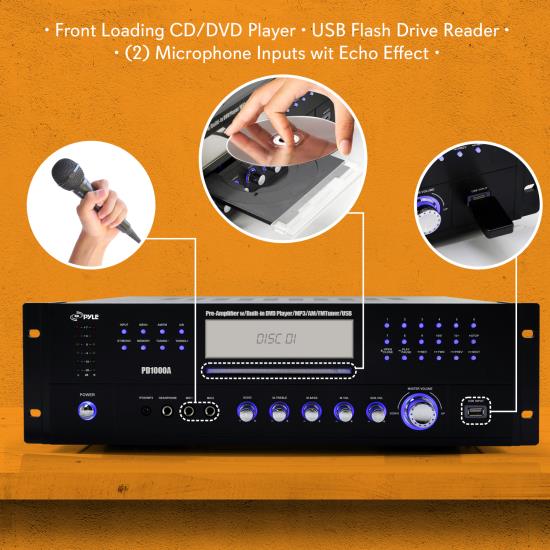 Pyle - PD1000A - Home and Office - Amplifiers - Receivers - Sound and ...