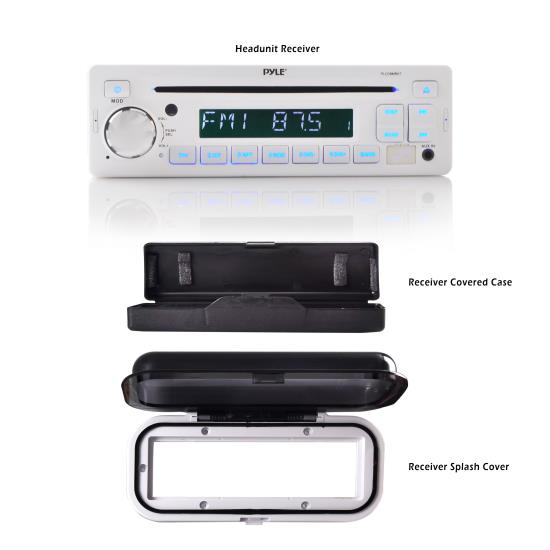 Pyle - PLCD8MRKT - Marine and Waterproof - Receiver & Speaker Kits