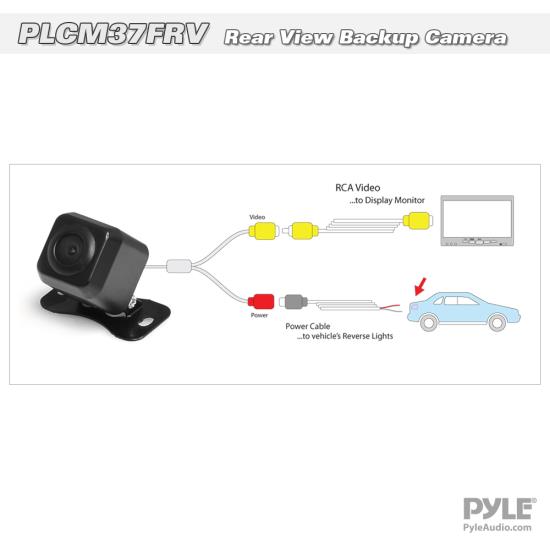 Pyle - UPLCM37FRV - On the Road - Rearview Backup Cameras - Dash Cams