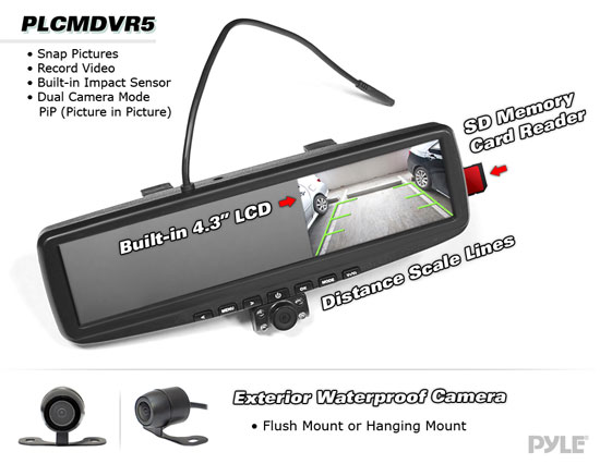 Pyle - PLCMDVR5 - On the Road - Rearview Backup Cameras - Dash Cams