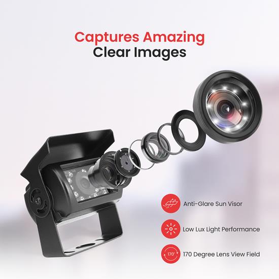 Pyle - PLCMTR71 - On the Road - Rearview Backup Cameras - Dash Cams