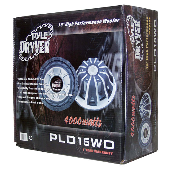 Pyle - PLD15WD - Marine and Waterproof - Vehicle Subwoofers - On the Road - Vehicle Subwoofers