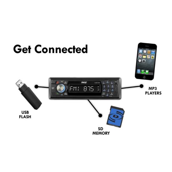 Pyle - PLMR17BTB - Marine and Waterproof - Headunits - Stereo Receivers