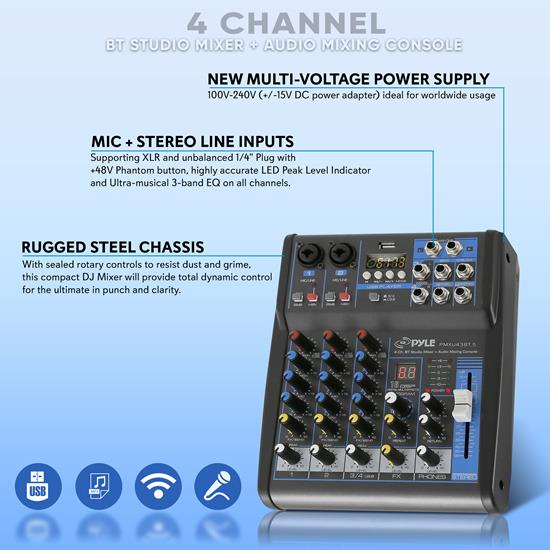 Pyle - PMXU43BT.5 - Musical Instruments - Mixers - DJ Controllers ...