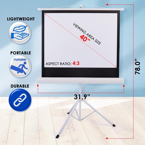 Pyle - PRJTP42 - Home and Office - Projector Screens - Accessories