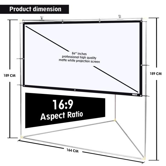 Pyle - PRJTPOTS81.5 - Home and Office - Projector Screens - Accessories