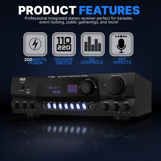Pyle - PT260A - Home and Office - Amplifiers - Receivers - Sound and ...