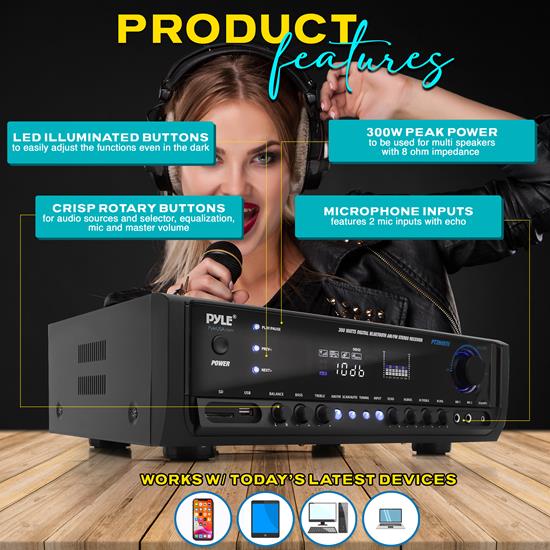 PyleHome - PT390BTU - Home and Office - Amplifiers - Receivers - Sound ...