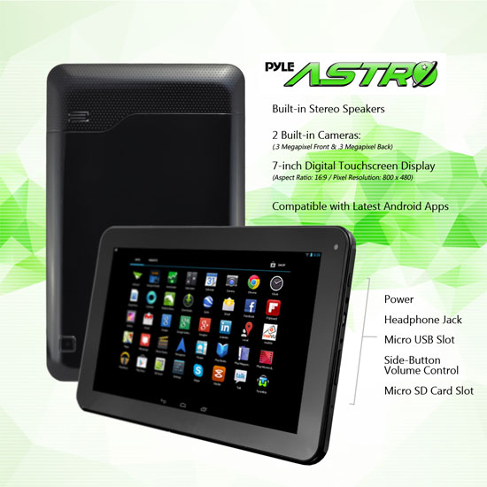 Pyle - PTBL73BCD - Home and Office - Astro Tablet PC - Gadgets and ...