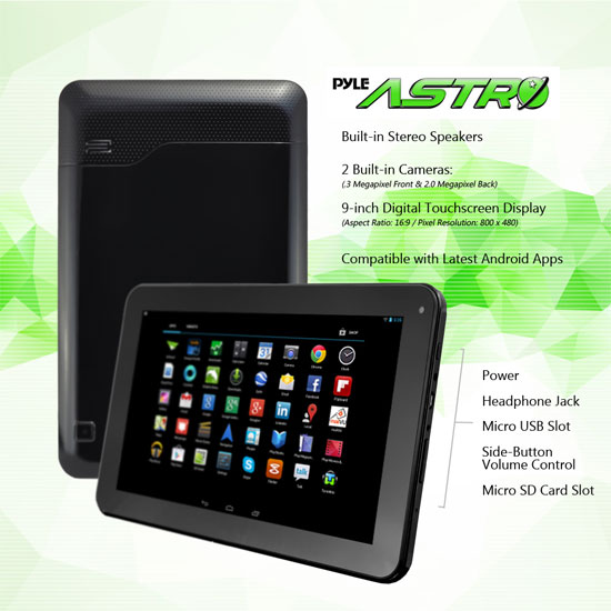 Pyle - PTBL93BCD - Home and Office - Astro Tablet PC - Gadgets and ...